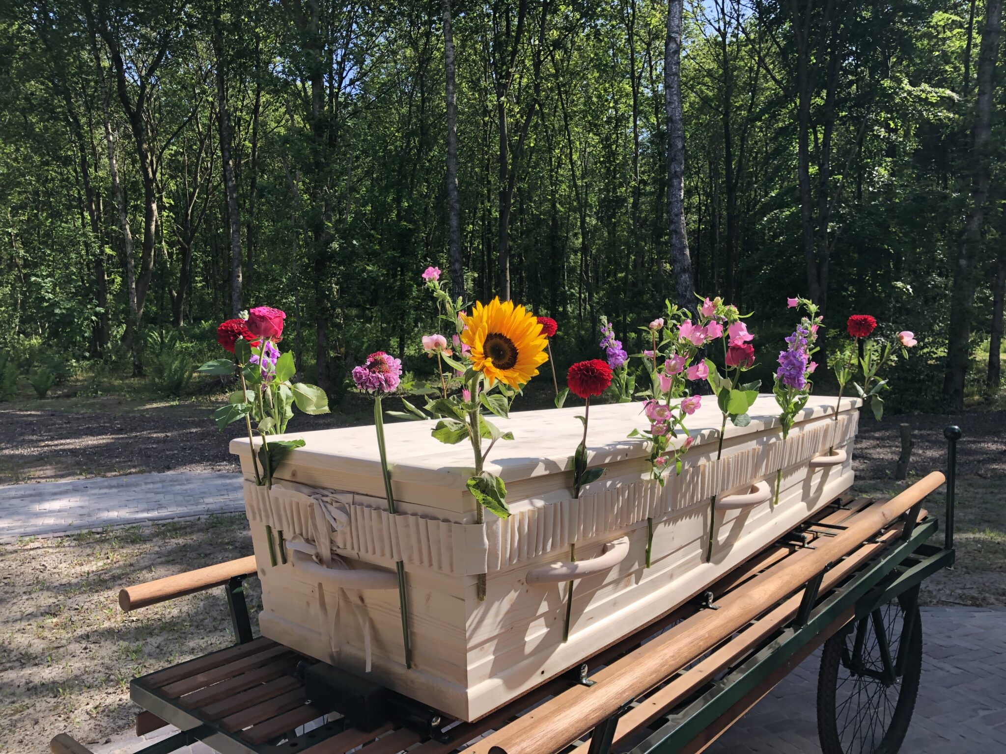 Bloemenband voor een uitvaartkist kopen? Snel geleverd!